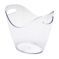 China Plastic LED Ice Bucket with RGB Colorful Lights 4L Capacity 27cm Clear Holder for Party for sale