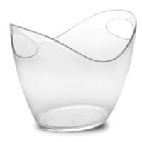 China Plastic LED Ice Bucket with RGB Colorful Lights 4L Capacity 27cm Clear Holder for Party for sale
