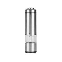 China Electric Pepper Grinder One Handed Operated 52x210mm Adjustable Coarseness Stainless Steel Salt Mill for BBQ for sale