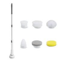China Cordless Electric Spin Scrubber IPX7 Waterproof with Adjustable Extension Handle for Bathroom Cleaning for sale