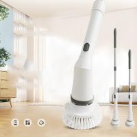 China Cordless Electric Spin Scrubber IPX7 Waterproof with Adjustable Extension Handle for Bathroom Cleaning for sale