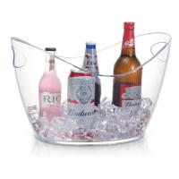 China 8L LED Acrylic Plastic Ice Bucket Modern Design for Party Bar with Tongs 25.5cm Height for sale