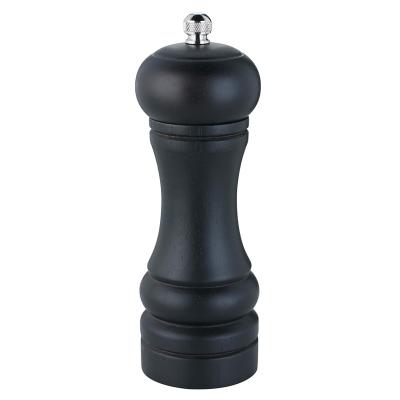 China Custom Logo Wooden Manual Salt and Pepper Grinder Set 48x168mm Adjustable Coarseness for sale