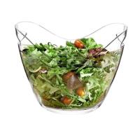 China 8L LED Acrylic Plastic Ice Bucket Modern Design for Party Bar with Tongs 25.5cm Height for sale