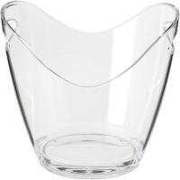 China 8L LED Acrylic Plastic Ice Bucket Modern Design for Party Bar with Tongs 25.5cm Height for sale