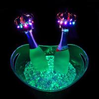 China Custom Logo LED Acrylic Ice Bucket 8L 35x25x28.5cm for Party Club Hotel Beverage Tub for sale