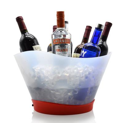 China 12L Rechargeable Light Up Painting Laser LED Ice Bucket for Champagne Wine Bottle for sale