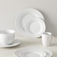 China Manufacture Round Dinner Table Set Fine Plates Set for White Bone Porcelain Dinner Ware for sale