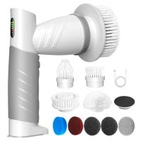 China Cordless Electric Spin Scrubber 9 in 1 Cleaning Brush 380RPM USB Rechargeable for sale