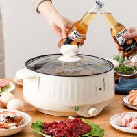 China Non-Stick Electric Skillet 20-16cm Portable Hot Pot for Home Kitchen Cooking for sale
