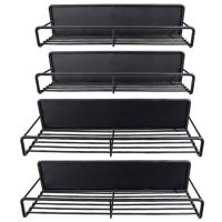 China 2 Pack Black Magnetic Spice Rack Carbon Steel Wall Mounted Storage 25.5x8.7x6.8cm Kitchen Organizer for sale