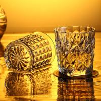 China 315ml Diamond Whiskey Glass Cup Premium Crystal Tumbler for Home Bar Business for sale