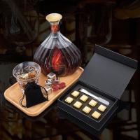 China Stainless Steel Ice Cubes Set 8 PCS with Tong and EVA Gift Box 17.5x12.5x4.2cm for sale
