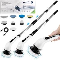 China Portable Rechargeable Electric Cleaning Brush 9 in 1 with 8 Brush Heads 450 RPM Dual Speed for sale