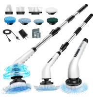 China Portable Rechargeable Electric Cleaning Brush 9 in 1 with 8 Brush Heads 450 RPM Dual Speed for sale