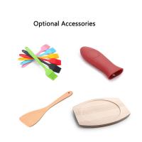China Non-Stick Cast Iron Frying Pan Skillet 34cm Classic Design for Hotel Restaurant Home for sale