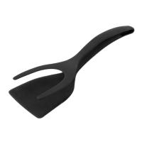 China 2 in 1 Silicone Spatula Tong 34cm Non Stick Egg Flipper Turner for Pancake Fish French Toast Kitchen Cooking Tool for sale