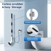 China Cordless Power Scrubber with 9 Replaceable Heads 450 RPM Dual Speed Adjustable Handle for Household Cleaning for sale