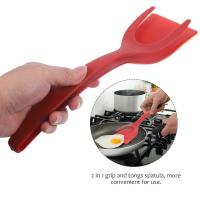 China Fruit Vegetable Tools Type 2 In 1 Spatula Tong PPA Material Grip and Flip Egg Clip for sale