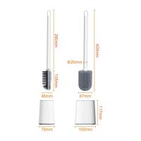 China TPR Round Plastic Cleaning Brush Toilet Brush Holder Set 0.34kg for Bathroom Hygiene for sale