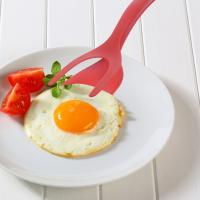 China Fruit Vegetable Tools Type 2 In 1 Spatula Tong PPA Material Grip and Flip Egg Clip for sale