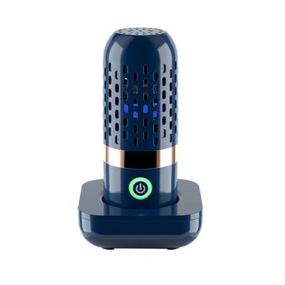China Capsule Shaped Wireless Vegetable Washing Machine 17x10x10cm Pesticide Remover Fruit Cleaner Dark Blue for sale