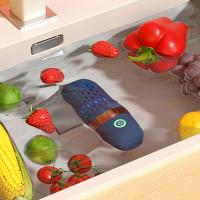 China Capsule Shaped Wireless Vegetable Washing Machine 17x10x10cm Pesticide Remover Fruit Cleaner Dark Blue for sale