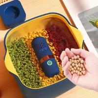 China Capsule Shaped Wireless Vegetable Washing Machine 17x10x10cm Pesticide Remover Fruit Cleaner Dark Blue for sale