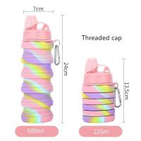 China Creative Camouflage Silicone Folding Mug 500ml Portable Water Bottle for Fitness Riding Travel for sale