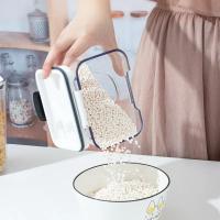 China Standing Type Kitchen PET Plastic Food Storage Containers Transparent Airtight 4pc Set for sale
