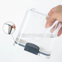 China Standing Type Kitchen PET Plastic Food Storage Containers Transparent Airtight 4pc Set for sale