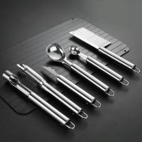 China Stainless Steel Fruit Vegetable Tools Set 6 Pieces for Multifunctional House Kitchen for sale