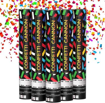 China Biodegradable Confetti Cannon 60cm Hand-Screwed Gender Reveal Party Popper for sale