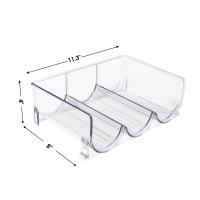 China PET Wine Bottle Organizer Shelf 29.4x20.2x10.1cm for Kitchen Cabinet Fridge Drink Storage for sale