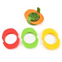 China Egg Slicer Set 3 Cutters for Thin Slices Easy Manual Egg Cutting Tool PP Plastic With Slicer Stand for sale