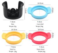 China Egg Slicer Set 3 Cutters for Thin Slices Easy Manual Egg Cutting Tool PP Plastic With Slicer Stand for sale