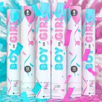 China Gender Reveal Confetti Powder Cannon 60cm Party Popper Smoke Powder Confetti Sticks Cannons for sale