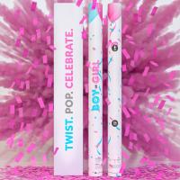 China Gender Reveal Confetti Powder Cannon 60cm Party Popper Smoke Powder Confetti Sticks Cannons for sale