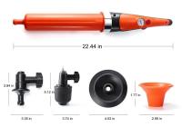 China Air Pressure Drain Auger Toilet Plunger 930g High Pressure Cleaning Tool for Household Sink and Pipe for sale