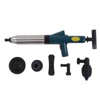 China High Pressure Air Toilet Plunger 8Bar with 4 Replaceable Heads for Drain Cleaning for sale