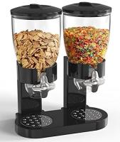 China Wholesale Double-ended Upright Plastic Food Jars 2L Cereal Dispenser Dry Food Storage for sale