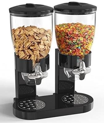 China Wholesale Double-ended Upright Plastic Food Jars 2L Cereal Dispenser Dry Food Storage for sale