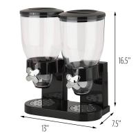 China Wholesale Double-ended Upright Plastic Food Jars 2L Cereal Dispenser Dry Food Storage for sale