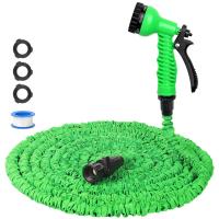 China Expandable Garden Hose 25-250FT Magic Watering Hose with 7 Function Nozzle High Pressure for sale