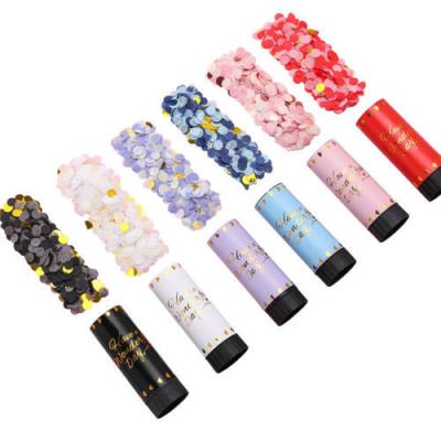 China Biodegradable Paper Spring Confetti Poppers 11cm 30cm Custom Logo for Wedding Birthday Party for sale