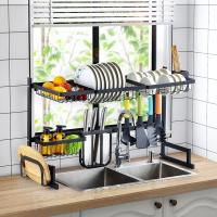 China Customized Logo Kitchen Organizer Plate Tableware Drainer Dish Drying Rack Organizer for sale