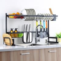 China Customized Logo Kitchen Organizer Plate Tableware Drainer Dish Drying Rack Organizer for sale