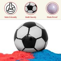 China Gender Reveal Soccer Ball 14cm with Blue and Pink Powder Baby Shower Party Supplies for sale