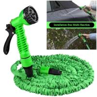 China Expandable Garden Hose 250ft Telescopic Magic Water Pipe with 7 Function Nozzle 1:3 Expanding Rate for sale