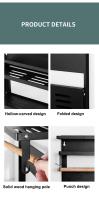 China 4 Tier Magnetic Fridge Organizer with Paper Towel Holder 5 Hooks 2.6KG Capacity Carbon Steel for sale